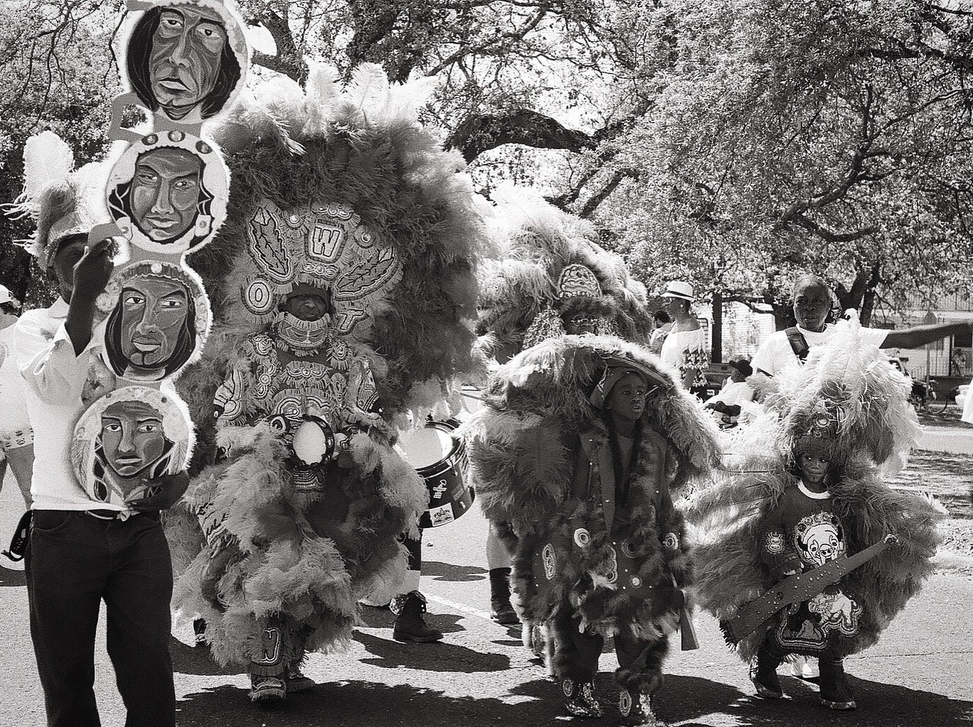 Mardi Gras Indians Parade, New Orleans Black and White Photography, New ...