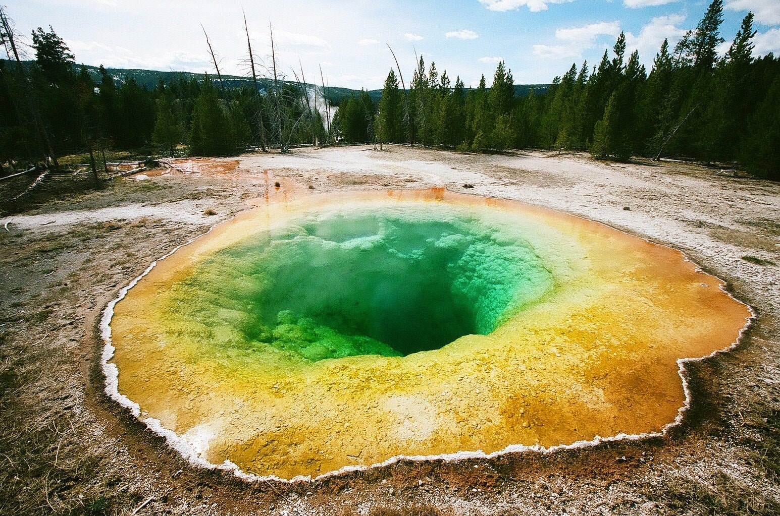 Inside Morning Glory Pool