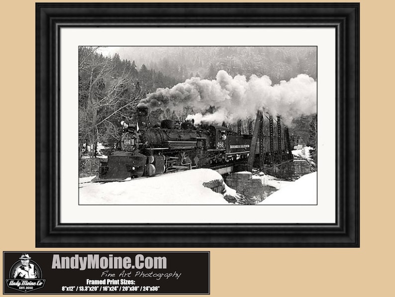 Black and White Train Photo, Durango & Silverton #486 Steam Locomotive ...