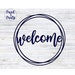 Round Welcome Farmhouse SVG, Glowforge or Cricut Ready Cut File for ...