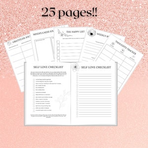 Self Love Planner Printable - Instant Download , Mood Tracker , Self ...
