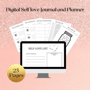 Self Love Planner Printable - Instant Download , Mood Tracker , Self ...