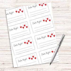 Printable Date Night Cards - Couples Date Night Cards - DIY Date Night ...
