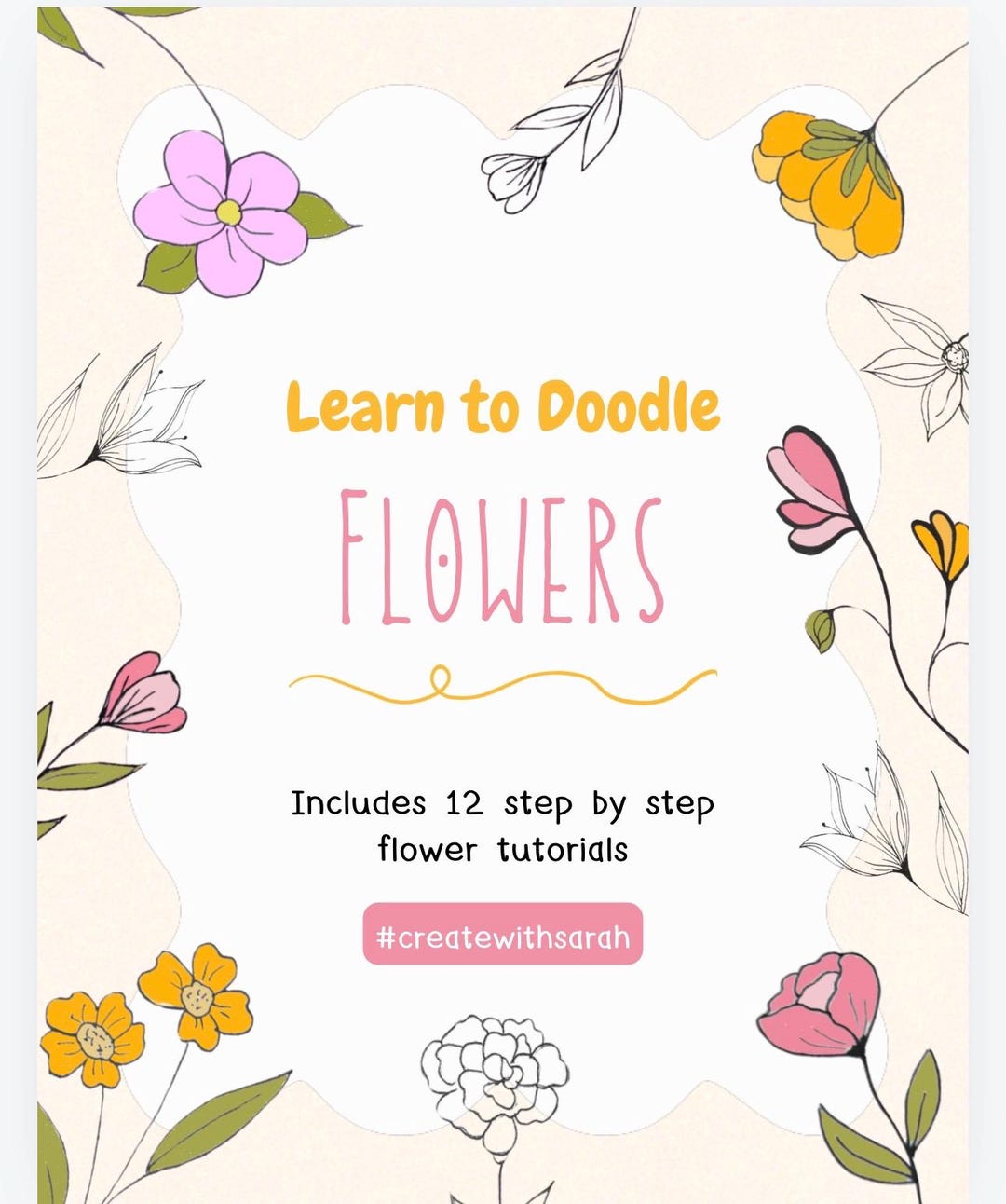 Learn to Doodle Flowers, Step-by-step Flower Drawing Tutorials for ...