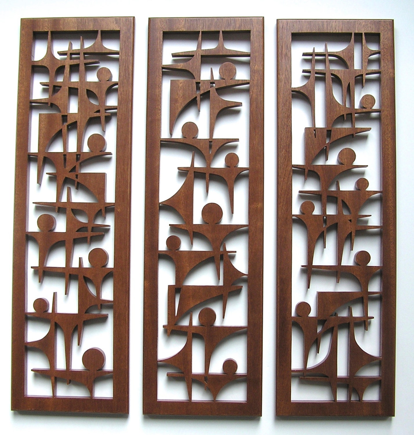 Abstract Mid Century Modern Fretwork Grouping 828 829 - Etsy Canada