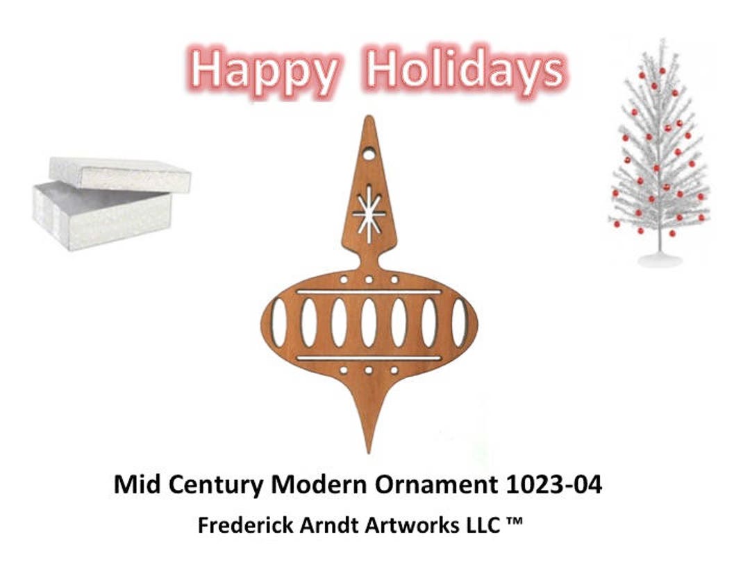 1023-4 Mid Century Modern Christmas Ornament - Etsy