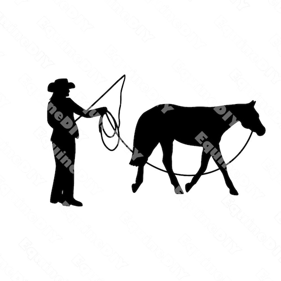 Horse Clip Art Western Yearling Longe Line Show Horse for - Etsy