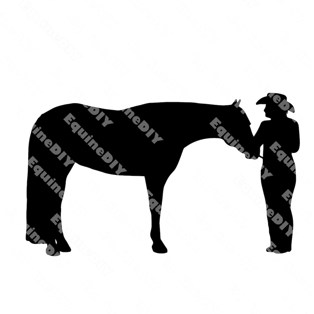 Horse Clip Art Showmanship Squared up Show Horse for Awards, Stickers ...