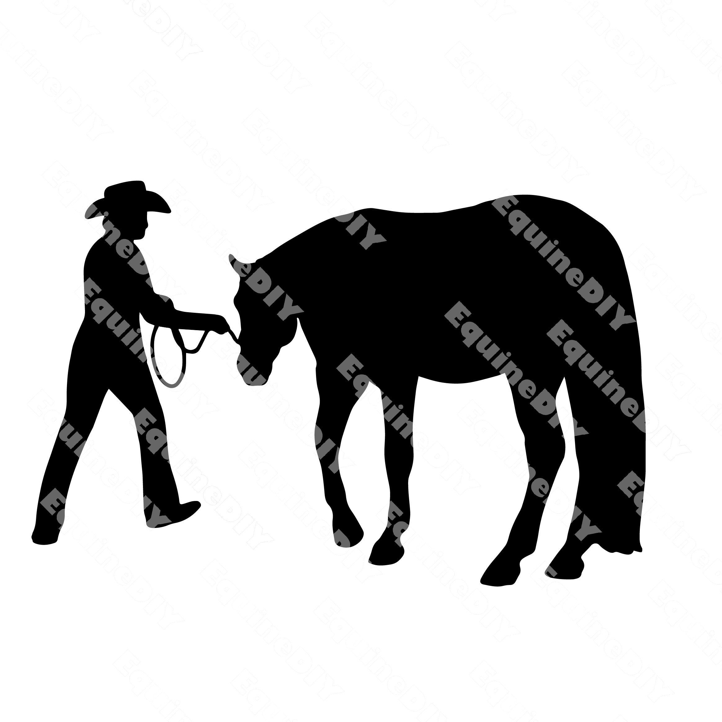 Horse Clip Art Showmanship Pivot Show Horse for Awards, Stickers, Logos ...
