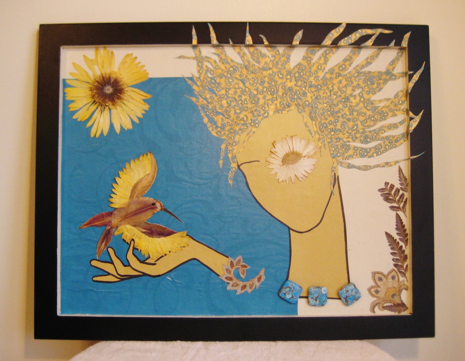 Medusa's Head Collage / Greek Mythology Art / Inspired by Dali / Blue ...