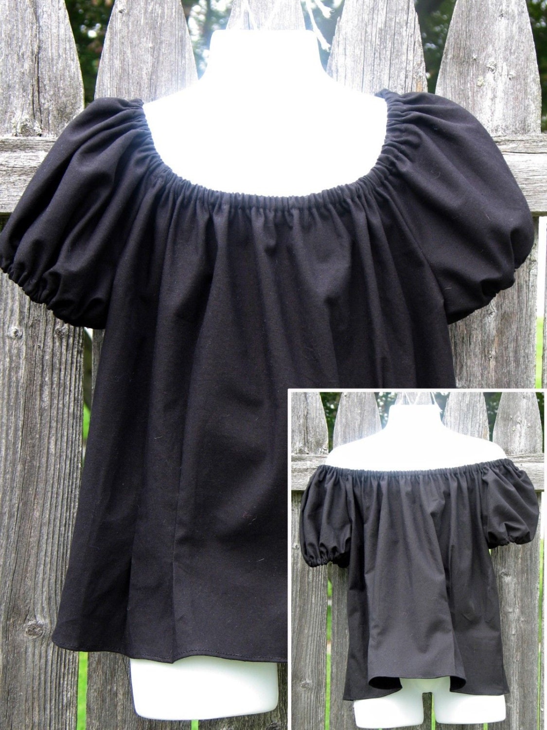 Girls Hand-made Black Peasant Gypsy Blouse From 1950s Pattern - Etsy