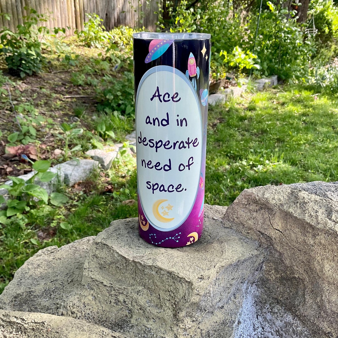 Ace Pride Tumbler 20oz Lgbtq Water Bottle Pride Space Theme - Etsy