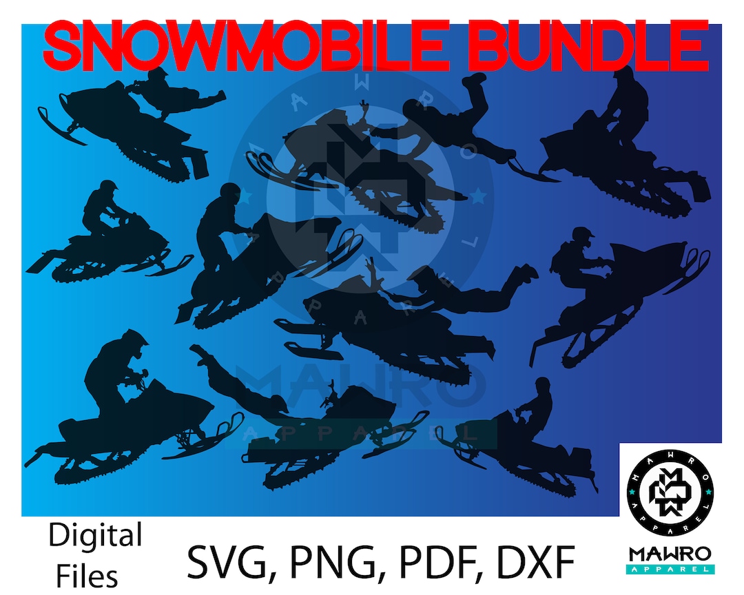 Snowmobile SVG Design, Snowmobile Png, Snowmobile Silhouette ...