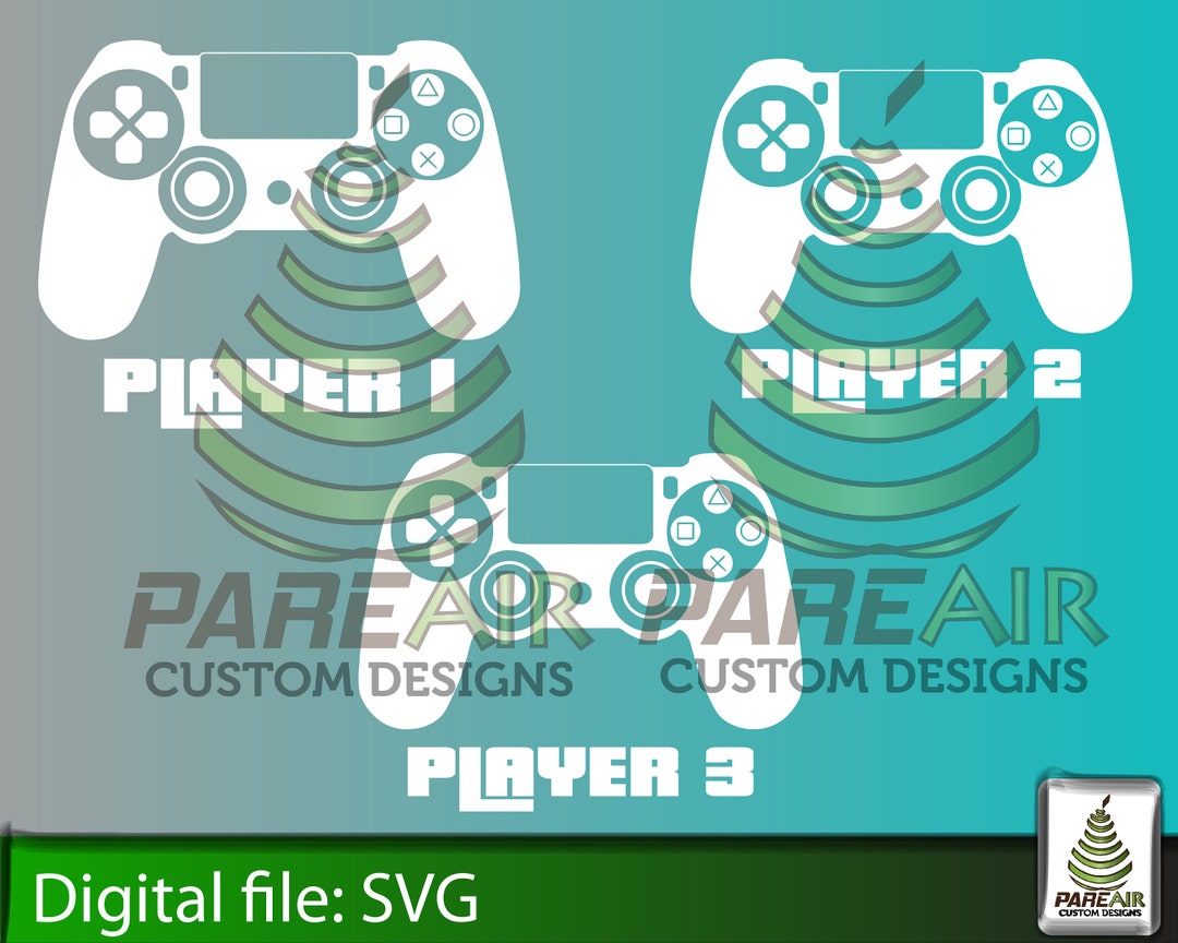 Video Game SVG Players 1,2,3 SVG Family Design. Perfect for Cricut and ...