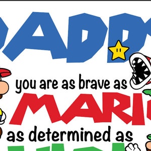 Super Mario Bros Inspired OUR Fathers Day or Birthday T-shirt Design ...