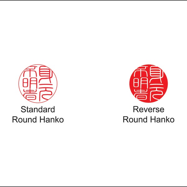 Custom Round Japanese Hanko Chop Japanese Name Stamp - Etsy