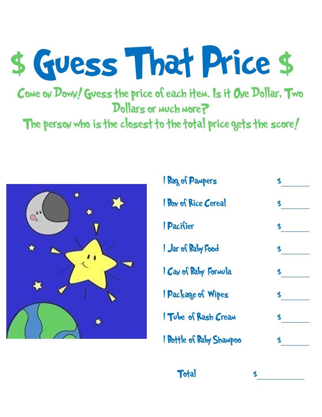 Guess That Price Night Themed Party - Etsy