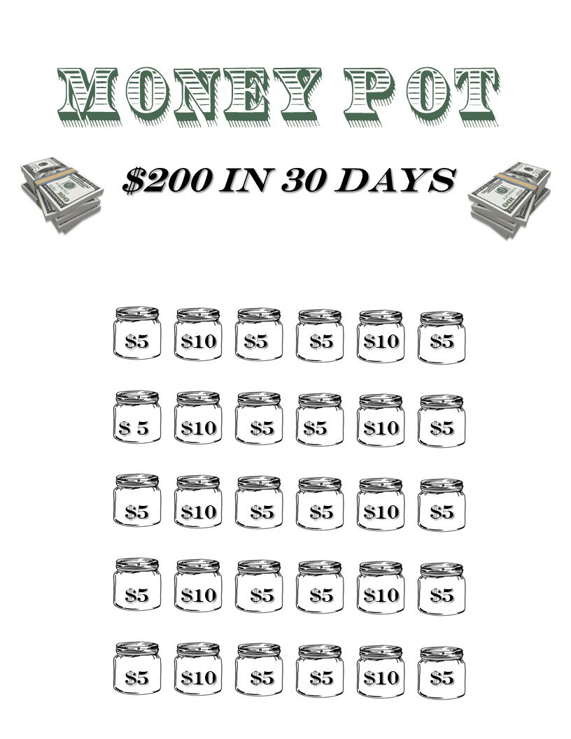 Money Pot Savings Planner (200) - Etsy