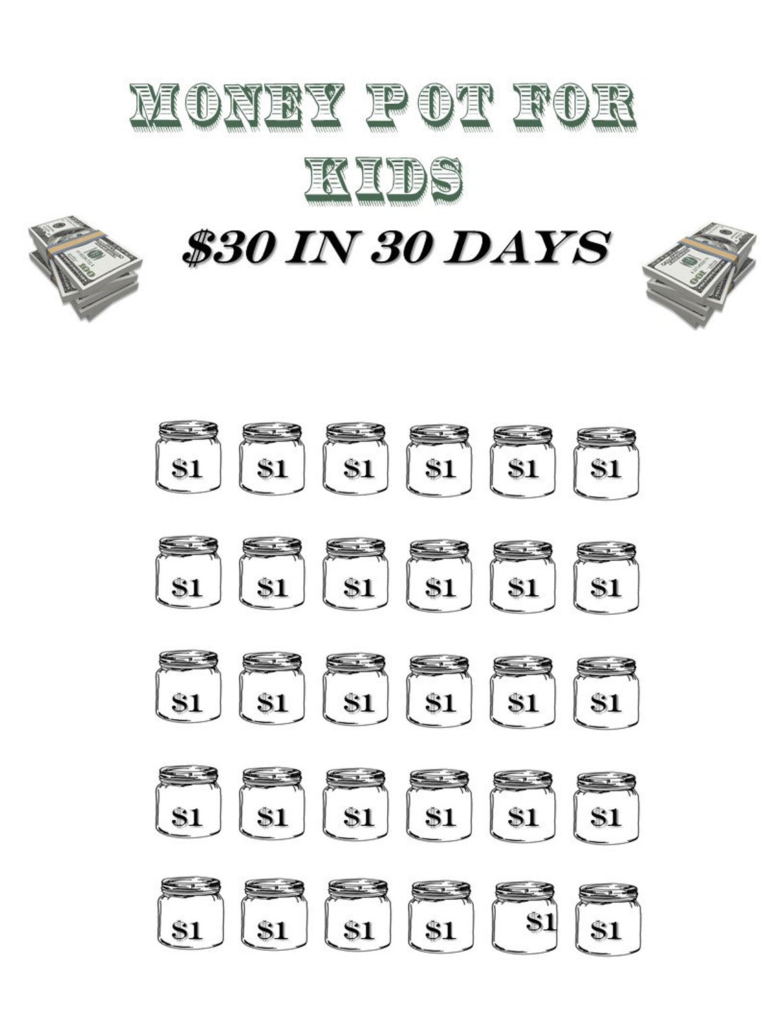 Money Pot for Kids (savings Planner Goal Setting) - Etsy
