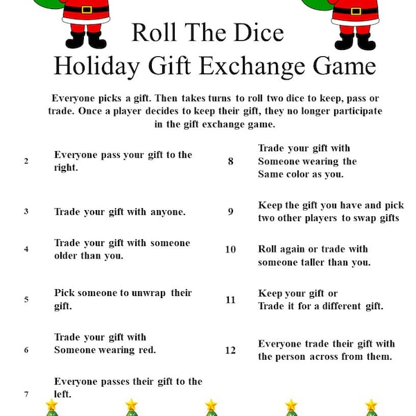Christmas Gift Exchange Game - Etsy
