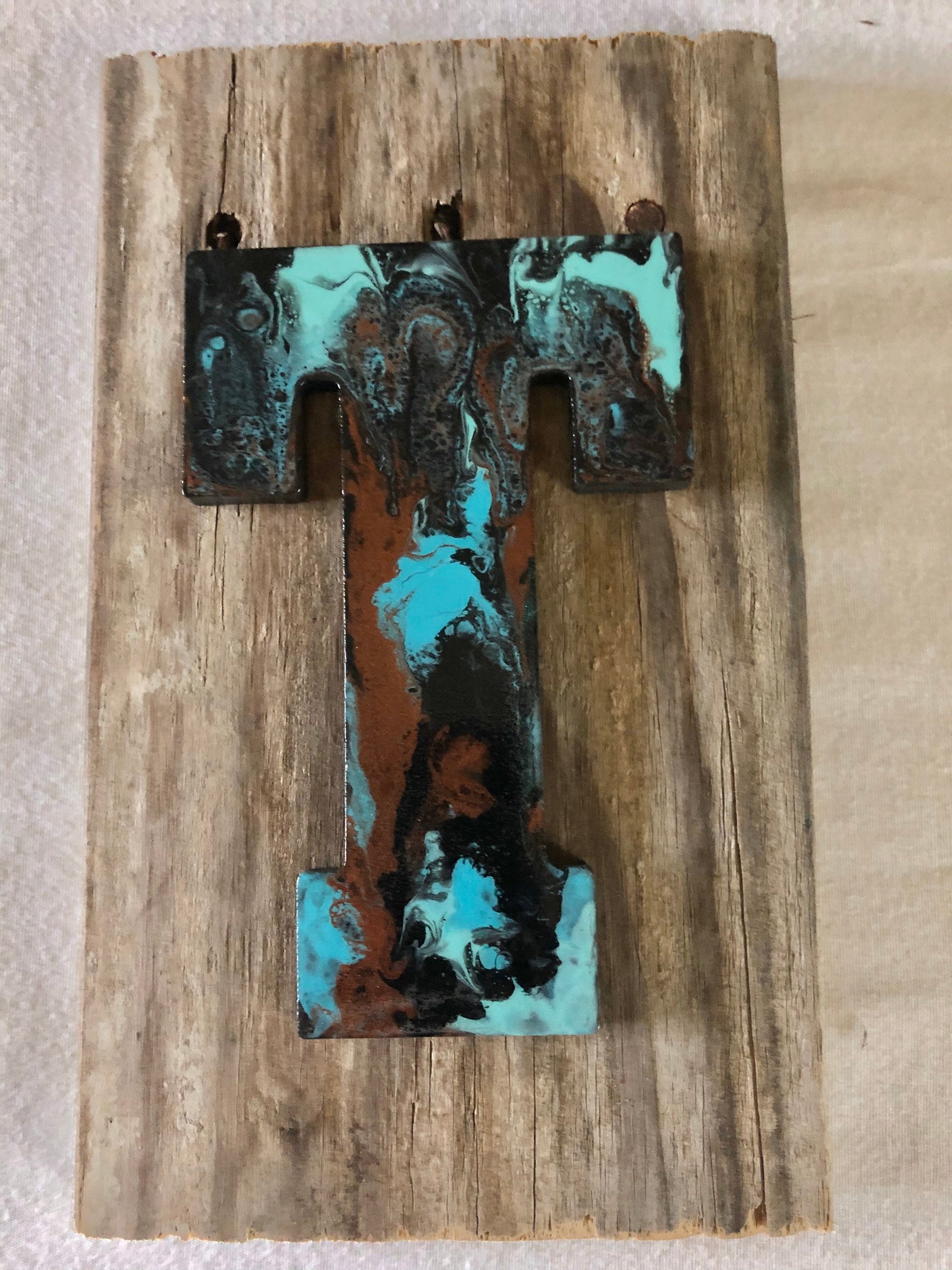 Letter or Initial Country Wall Sign Alphabet T Rustic Wall - Etsy