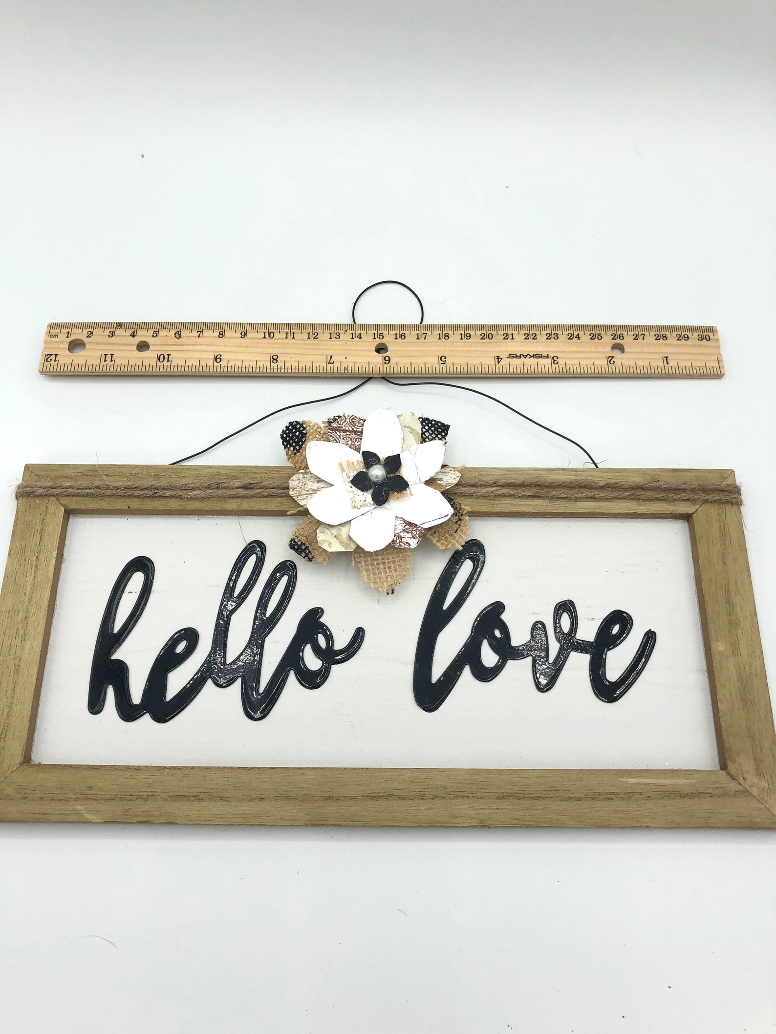 Rustic Farmhouse Home Decor, Hello Love Country Wall Sign, Birthday or ...