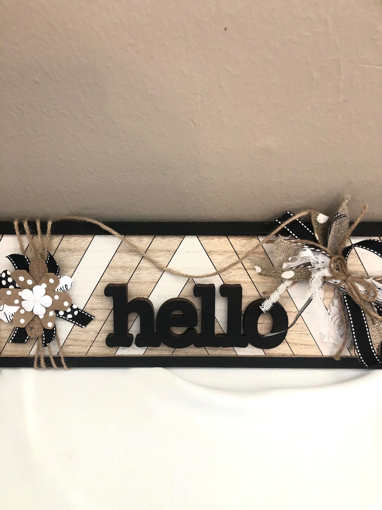 Hello Farmhouse Rustic Wall Sign, Country Kitchen or Laundry Room Wall ...