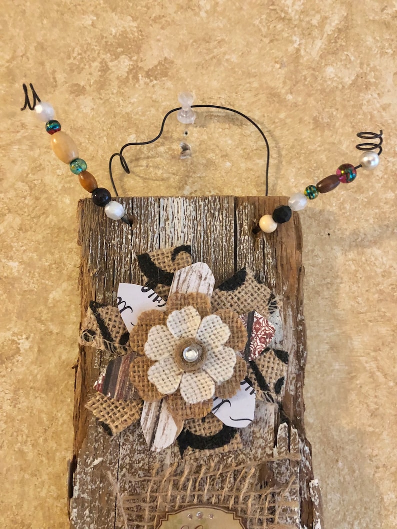 Rustic Farmhouse Wall Decor, Country Barn Wood Sign, Burlap Kitchen ...