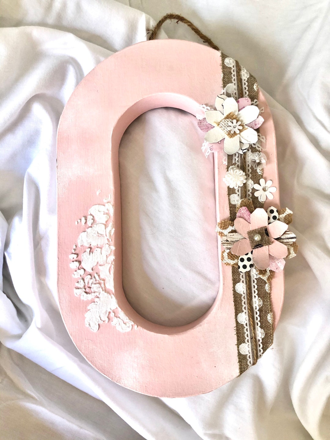 Pink Letter Baby Shower Gift, Girl’s Room Nursery Decor, Custom Initial ...