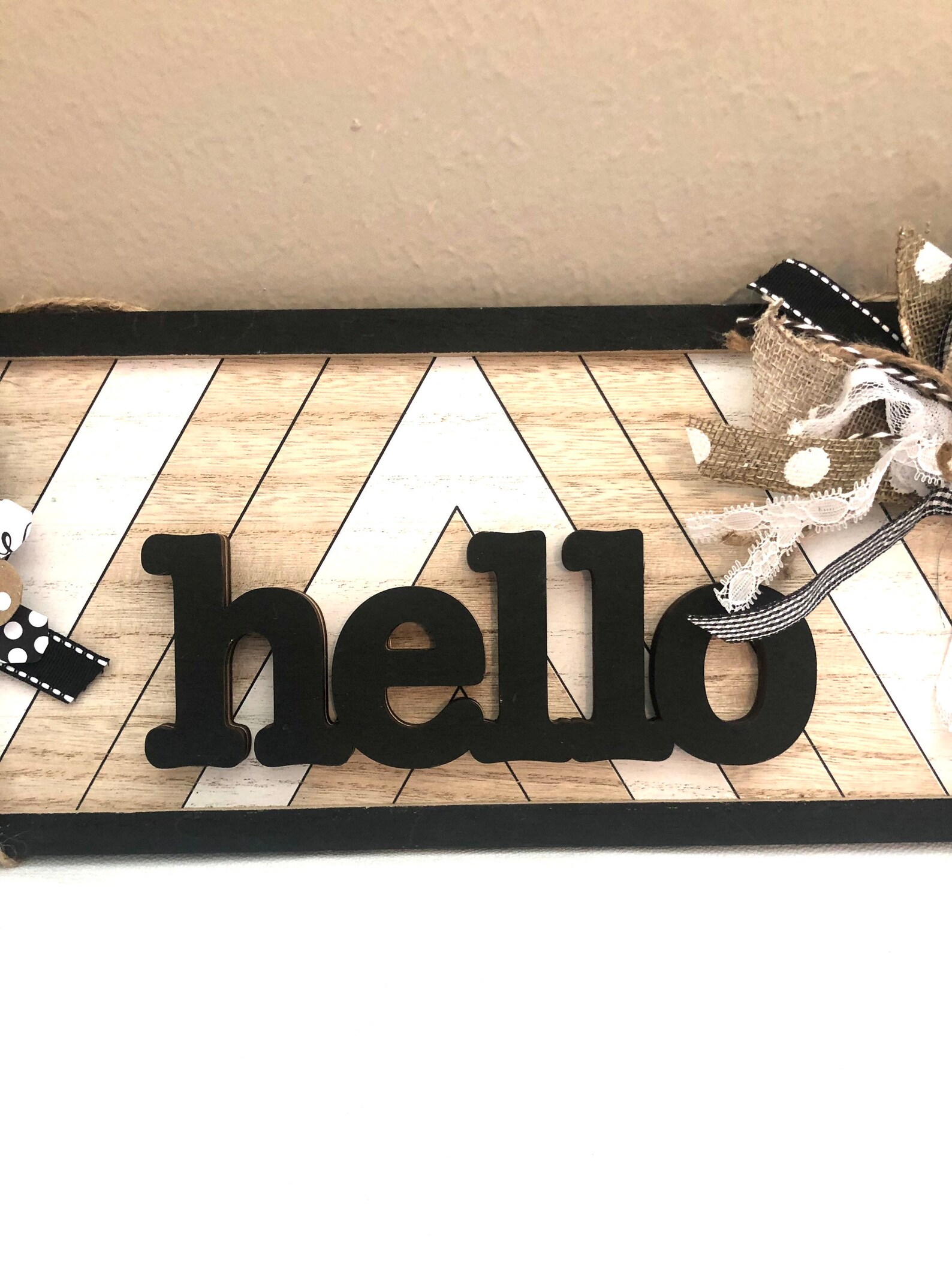 Hello Farmhouse Rustic Wall Sign, Country Kitchen or Laundry Room Wall ...