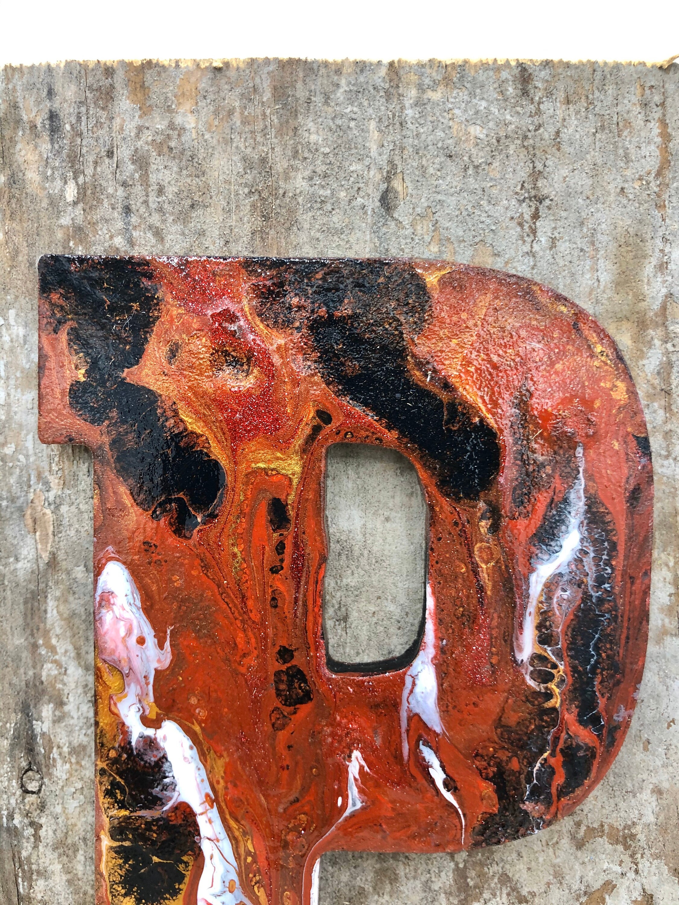 Rustic Letter P Wall Hanging Initial P Custom Wall Sign Hand - Etsy