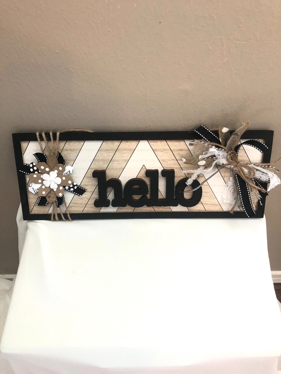 Hello Farmhouse Rustic Wall Sign, Country Kitchen or Laundry Room Wall ...
