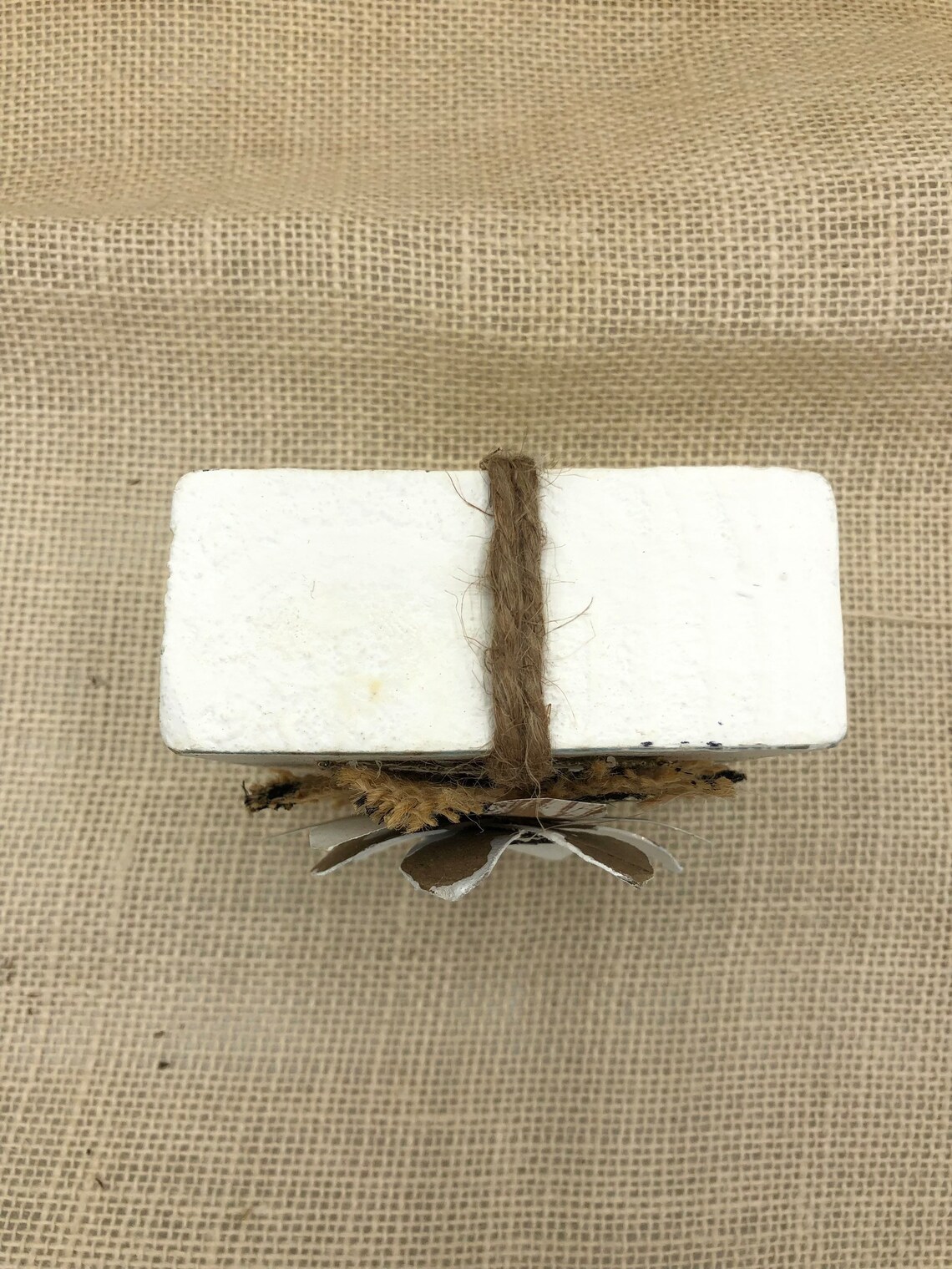 White Small Space Wood Block Country Decor, Rustic Tiered Tray ...