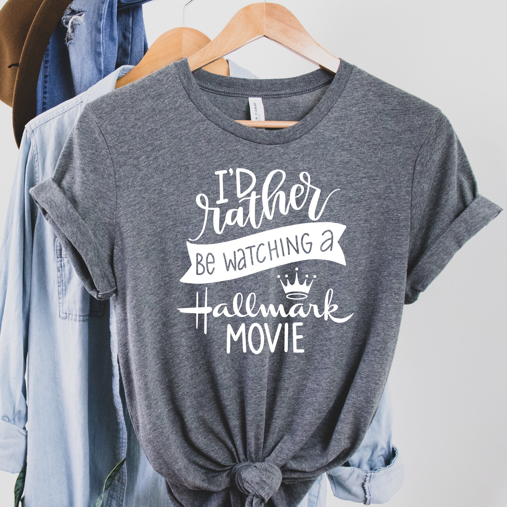 I'd Rather Be Watching A Hallmark Movie T-shirt, Tv Hallmark Movie ...
