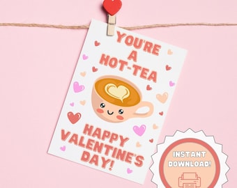 Printable Valentine's Day Card, Printable Kawaii Card, Printable Sushi ...