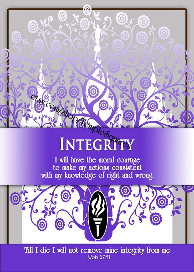 Printable - 3 Sizes! LDS Young Women Personal Progress Values ...