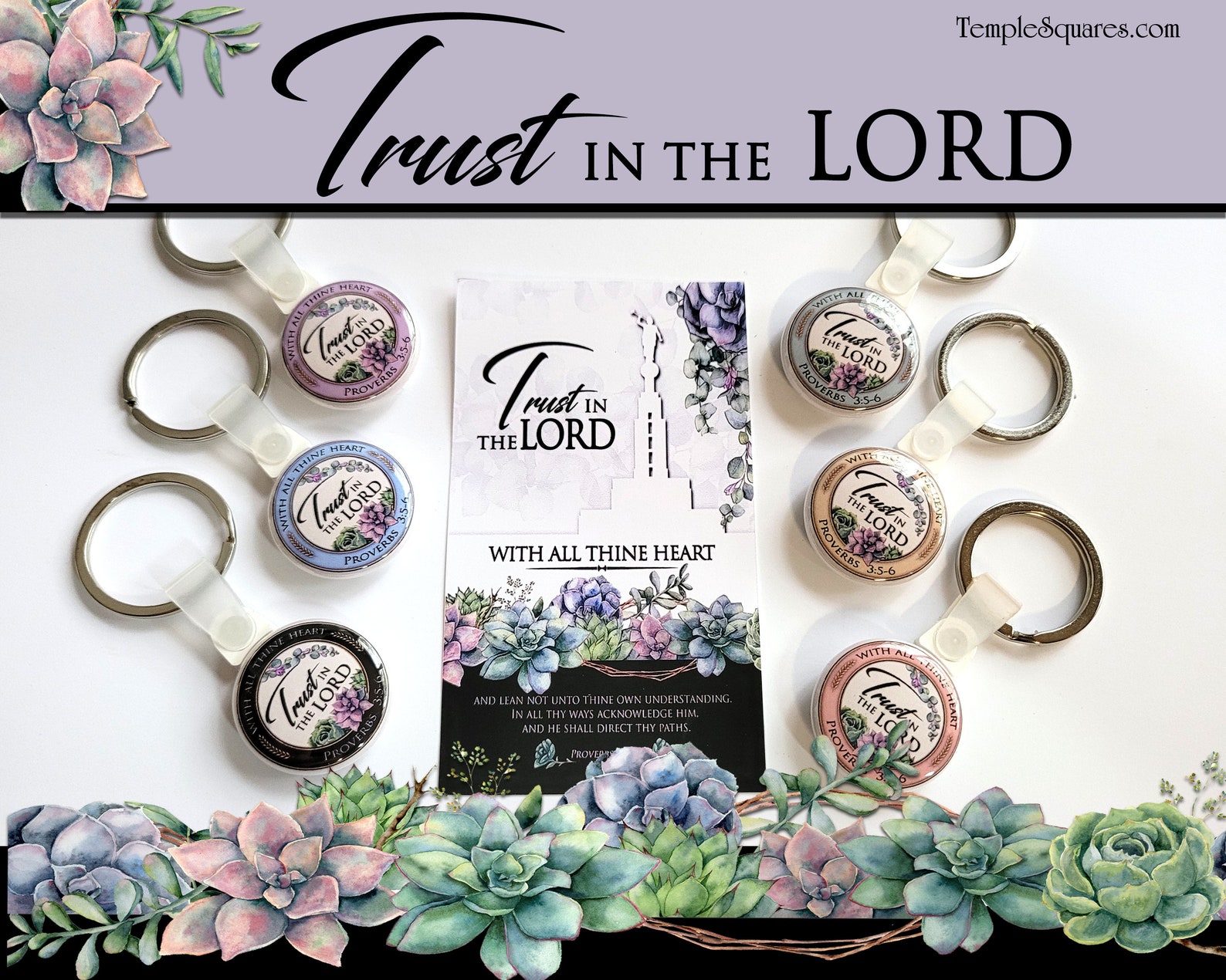 Trust in the Lord Button Key Rings 2022 YW Young Women Youth - Etsy