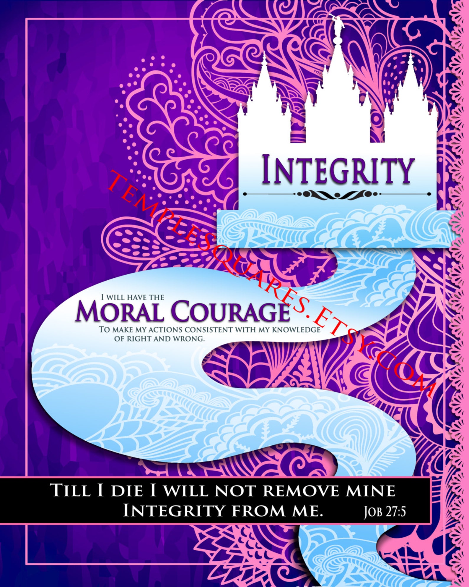 Printable 3 Sizes LDS Young Women Personal Progress Values - Etsy