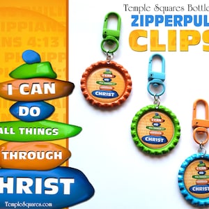 Bottlecap Zipper Pull Clips "i Can Do All Things Through Christ" 2023 ...