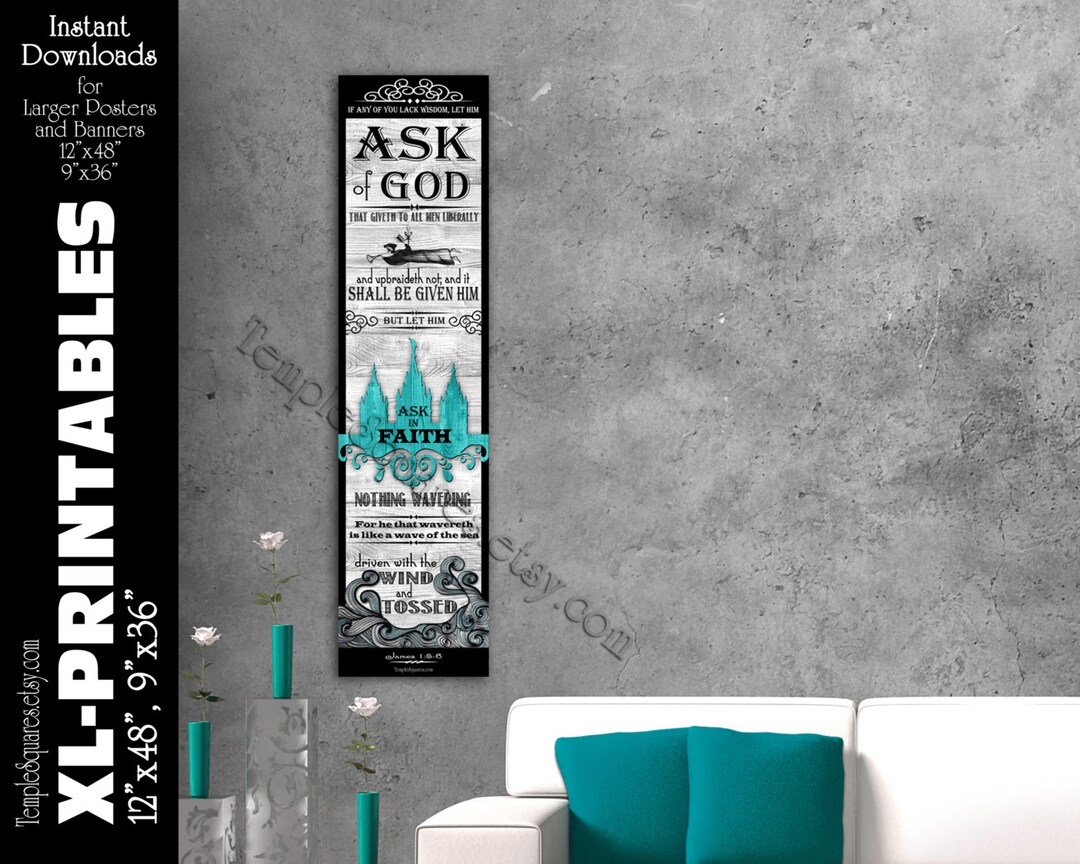 XL-LARGE Printable Poster Size Instant Download Files Ask of God Ask in ...