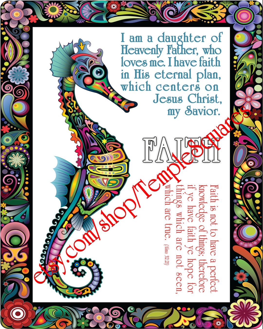 PRINTABLE Young Women Values Personal Progress "faith" 4x6, 5x7, and ...