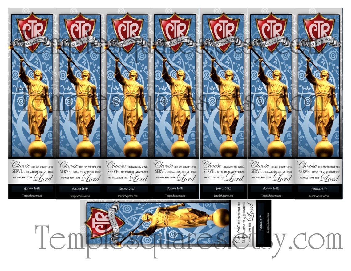 Printable CTR Primary Bookmark Choose the Right Scripture | Etsy