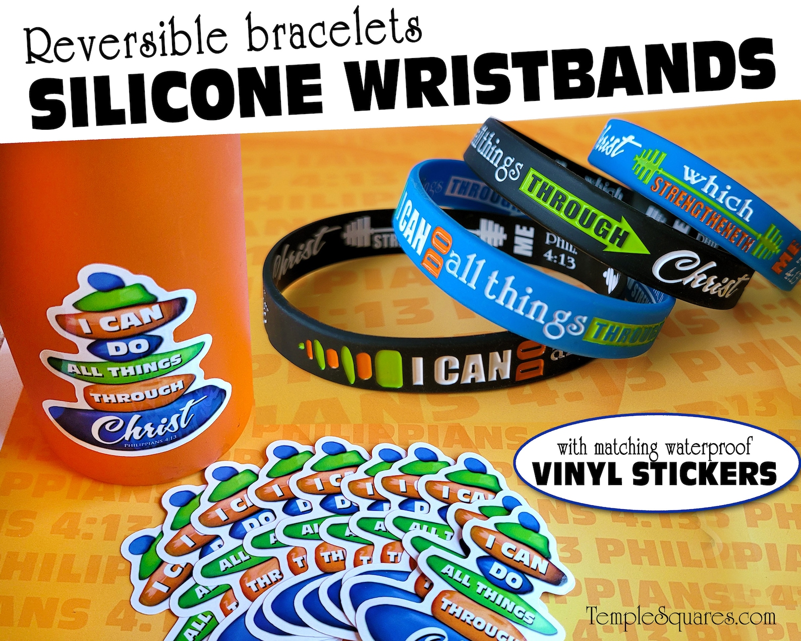 Colorful Silicone Wristband Bracelets. i Can Do All - Etsy