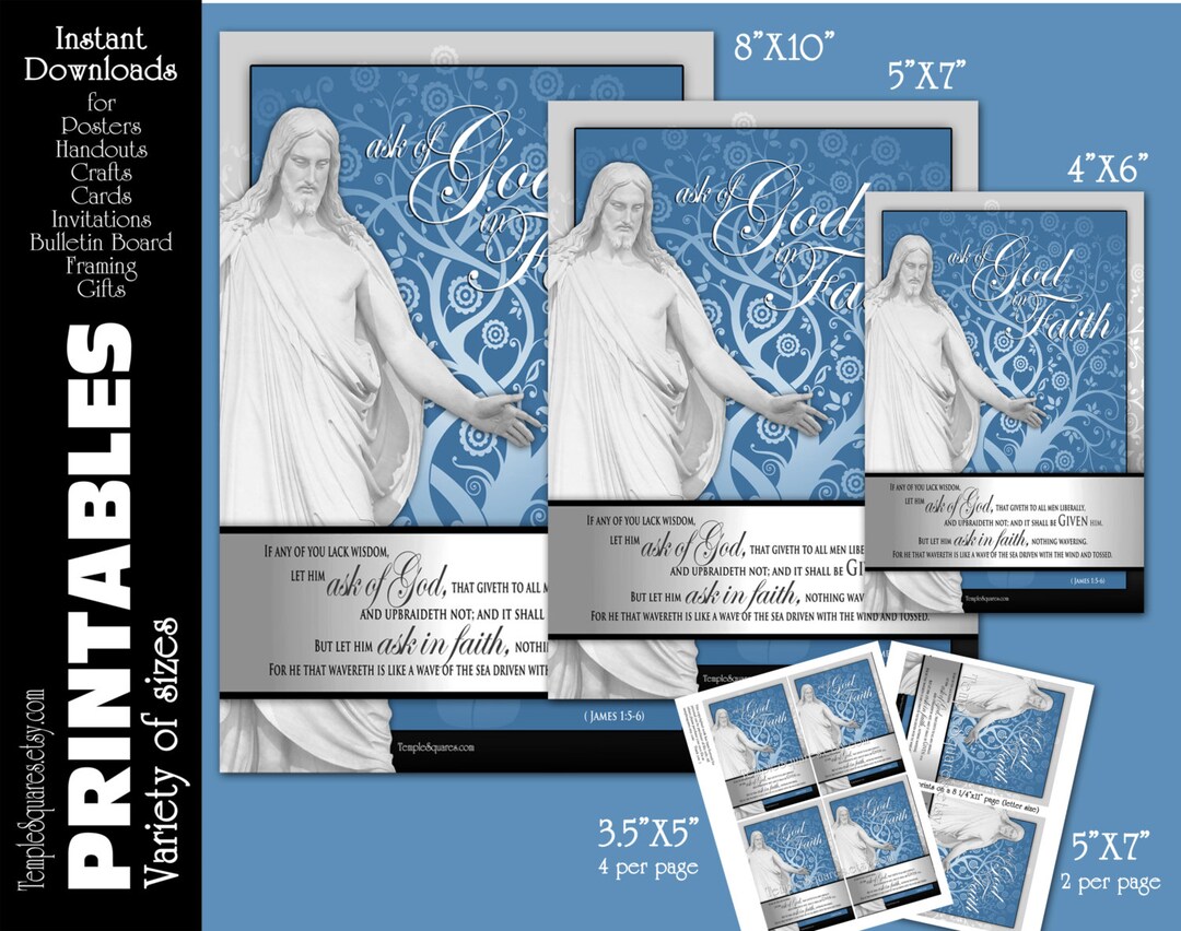 Printable Posters Handouts LDS YW Young Women Mutual Theme Ask of God ...