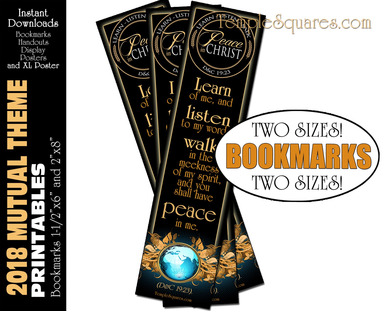 Printable Peace in Christ Bookmarks YM YW Relief Society Come Follow Me ...