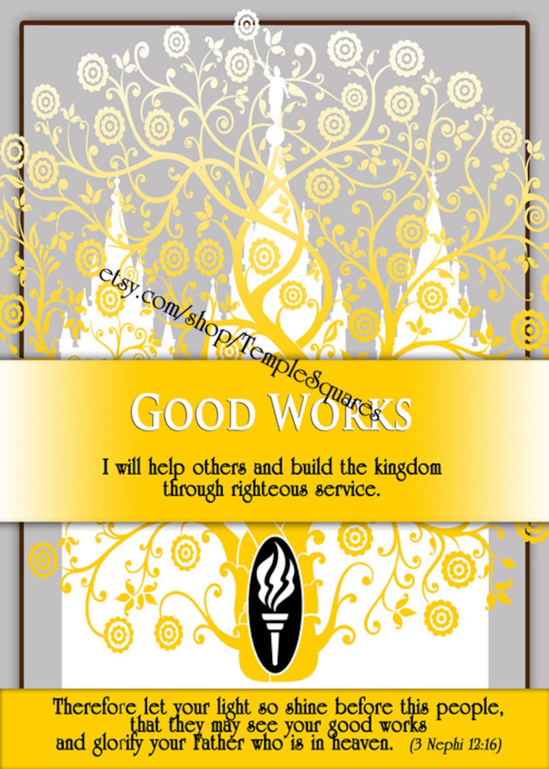 Printable - 3 Sizes! LDS Young Women Personal Progress Values "good ...