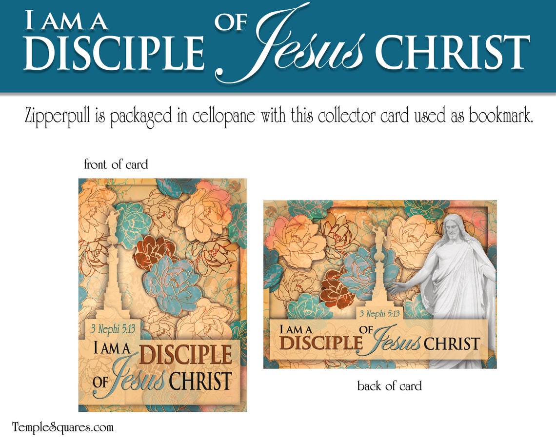 Zipper Pulls I Am a Disciple of Jesus Christ Plus Card or Scripture ...