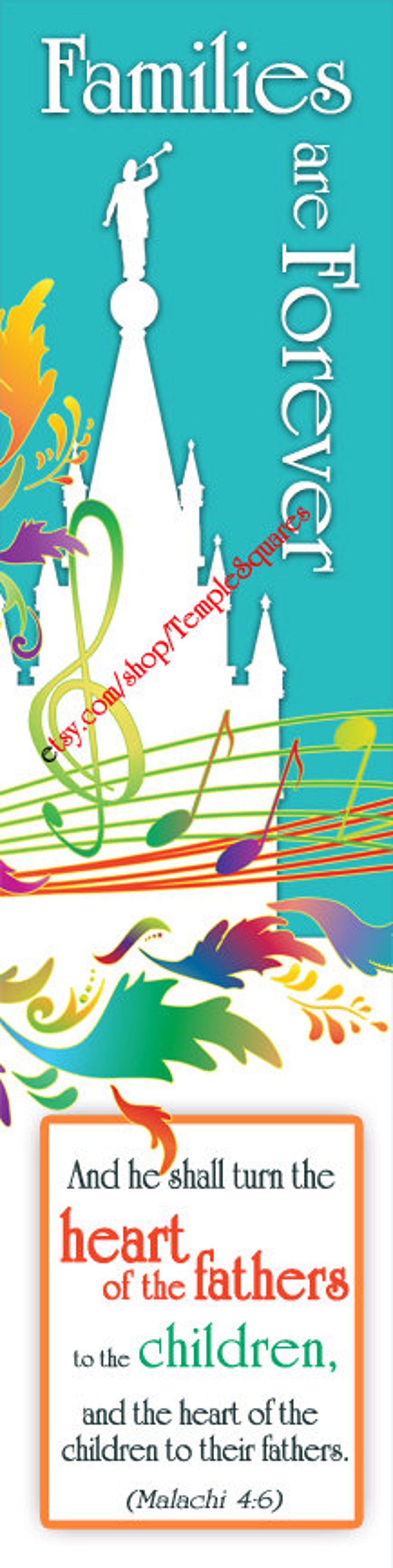 Printable Bookmarks LDS Families Are Forever Five Large 2"x8" Bookmarks ...