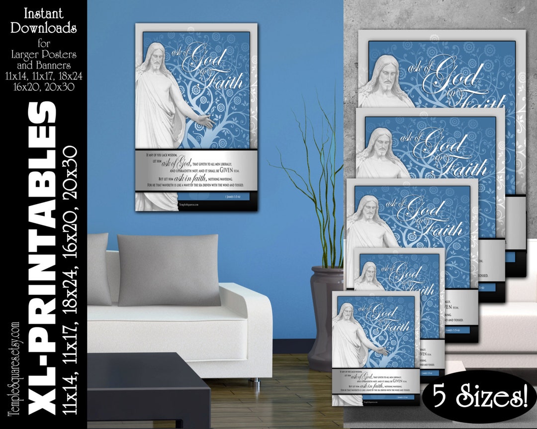 Xl-large Printable Posters, Ask of God Ask in Faith YW Young Women ...