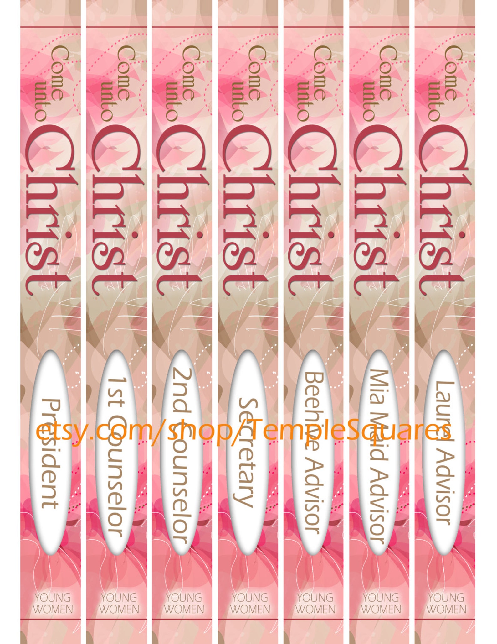 PRINTABLE LDS Binder Covers Digital Files YW Presidency or - Etsy